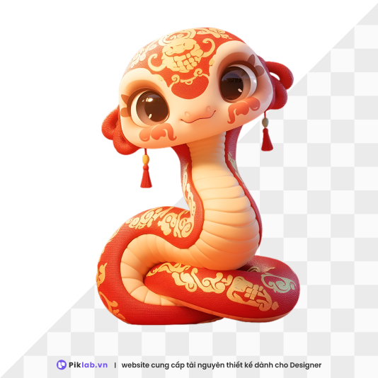 Design resource cute snake mascot happy new year tet holiday isolated on transparent PNG Snake ...